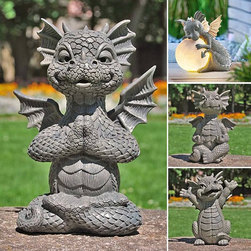 Resin Dragon Statue - Ideal for Garden Decoration, Outdoor Use ...