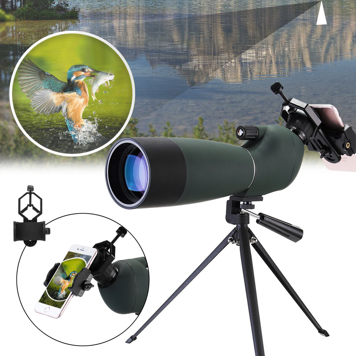 High Definition Zoom Monocular Telescope, 25-75X70 with BAK4 Prism ...