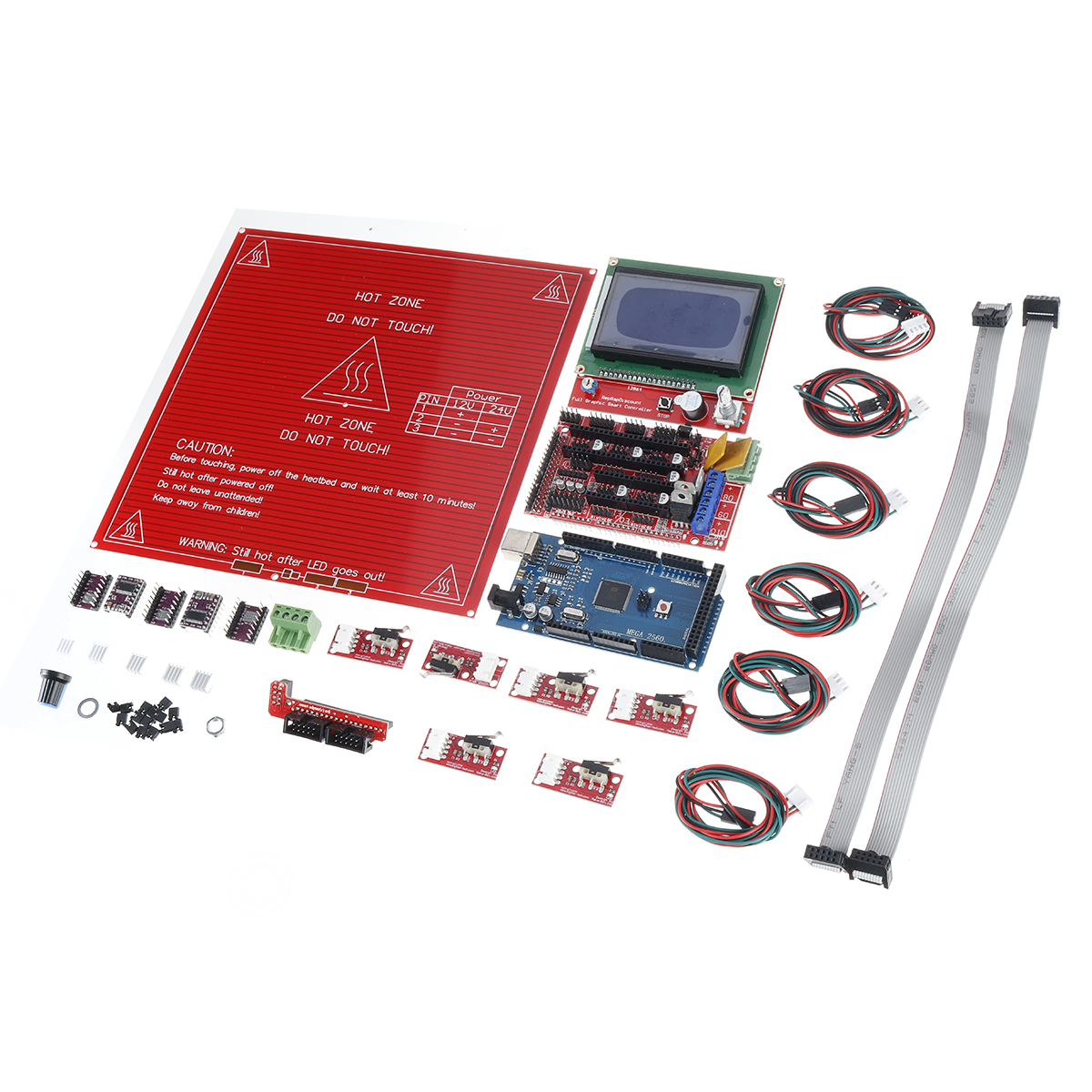 Reprap Ramps 1.4 Kit with Mega 2560 r3 + Heatbed MK2B + 12864 LCD ...