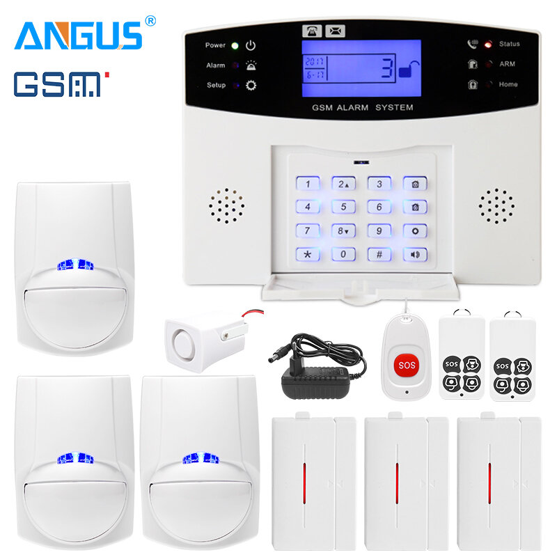Angus 433Mhz GRPS GSM PSTN Smart Home Security Intruder Burglar Alarm ...