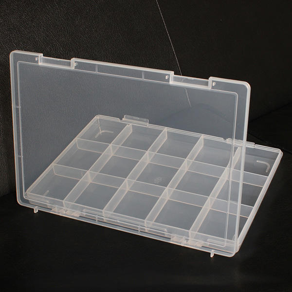 15 Compartments Storage Plastic Electronics Tool Gadgets Box Case ...