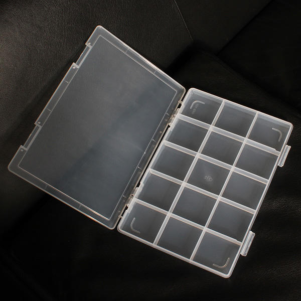 15 Compartments Storage Plastic Electronics Tool Gadgets Box Case ...