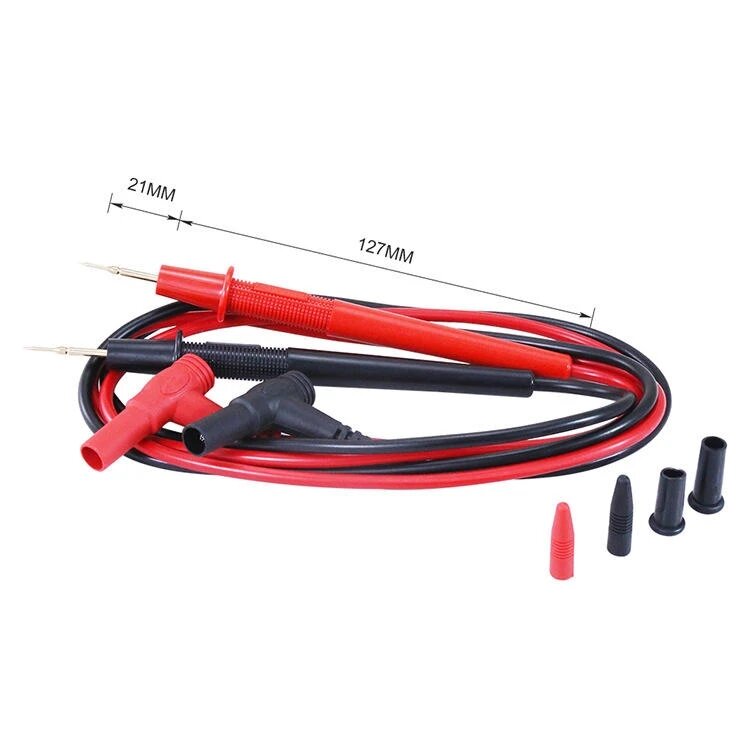 5-Piece Digital Multimeter Test Pen Set, Ultra Fine, 1000V, 20A, Silver ...