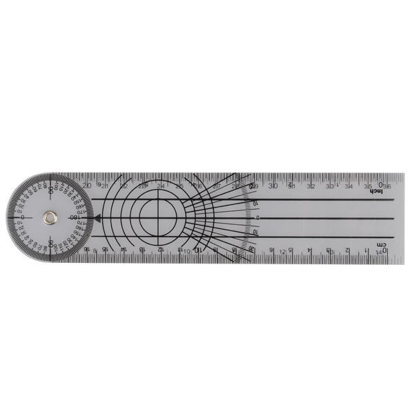 5-Piece Set of 360-Degree Goniometer Spinal Rulers - Digital Zakka