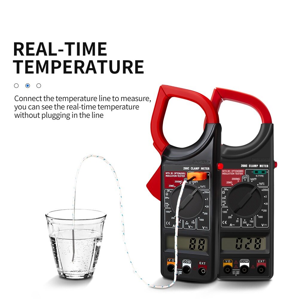 ANENG 266C Professional Digital Clamp Meter - True RMS AC/DC, Non ...