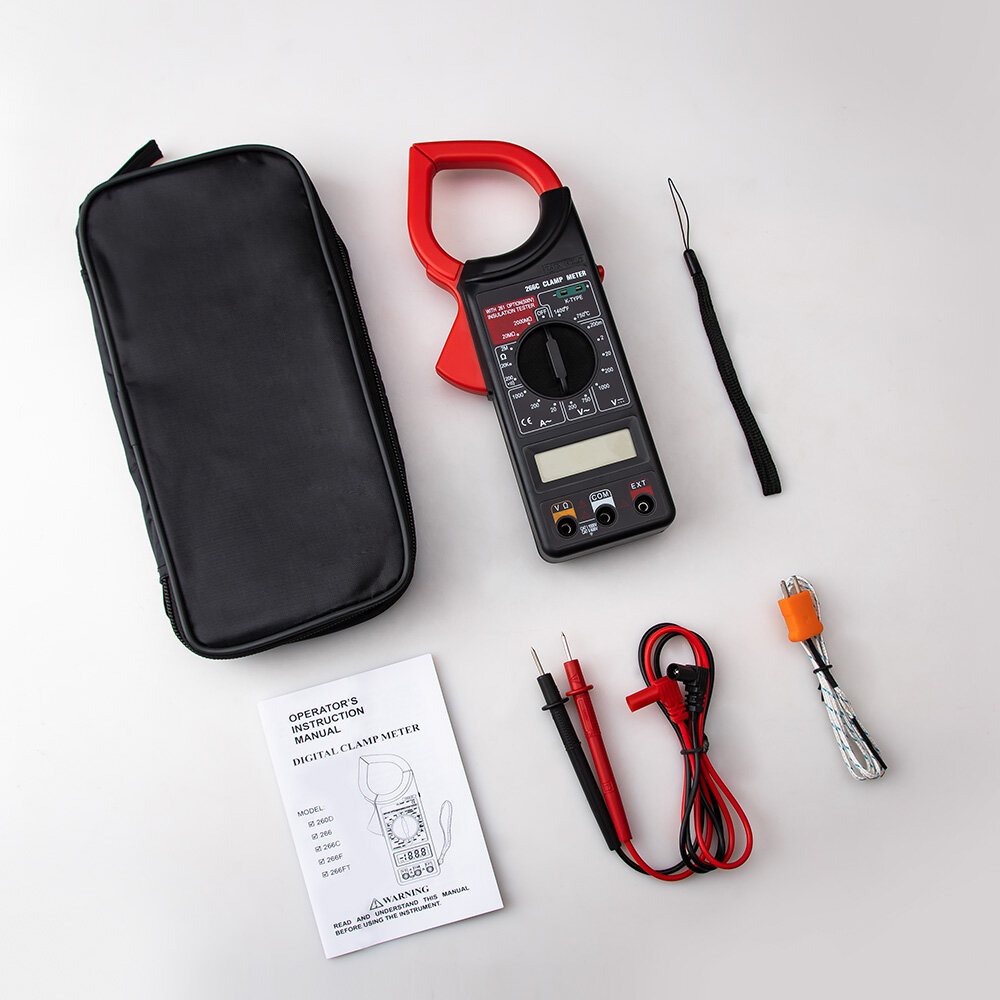 ANENG 266C Professional Digital Clamp Meter - True RMS AC/DC, Non ...