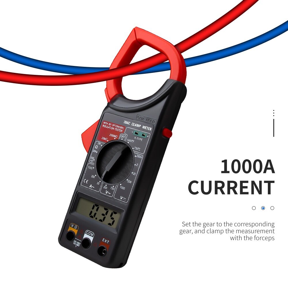ANENG 266C Professional Digital Clamp Meter - True RMS AC/DC, Non ...
