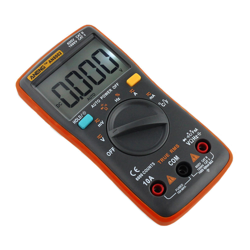 ANENG AN8002 Digital Multimeter - AC/DC Voltage, Frequency, Resistance ...