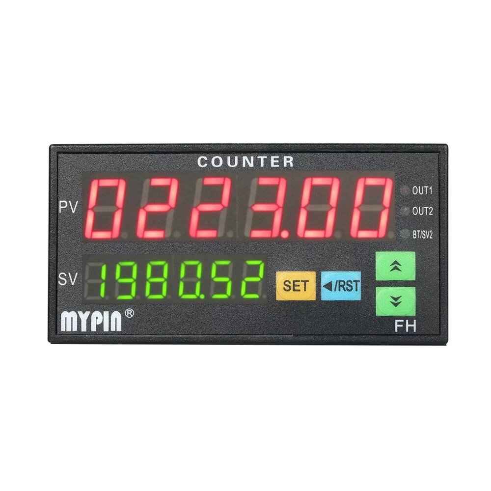 Multi-functional Dual LED Display Digital Counter 90~265V AC/DC Length ...