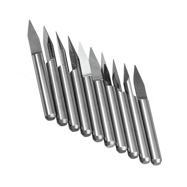 V-Shape Carbide Engraving Bits for PCB Board, CNC Router Tool, 0.3mm ...