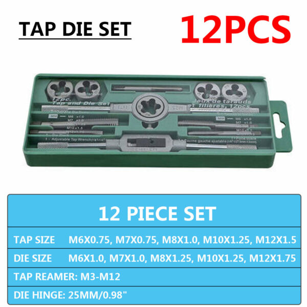 2625 Tap Die Kit US PRO 32-Piece Metric Tap And Die Set - M3 To M12 ...