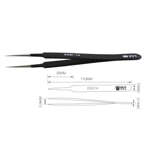 Precision Pointed Stainless Antistatic Tweezers - BEST Model - Digital ...