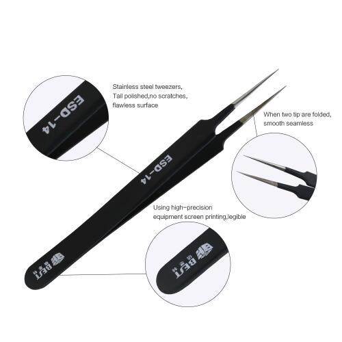 Precision Pointed Stainless Antistatic Tweezers - BEST Model - Digital ...