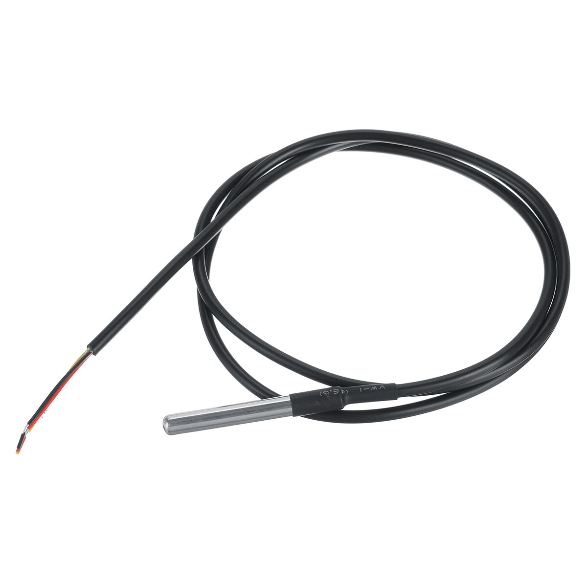 DS18B20 Waterproof Temperature Sensor: Ranges -55 to +125 ℃, 1/2 Meter ...