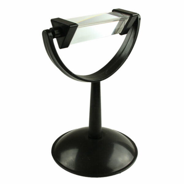 8cm Optical Glass Triangular Triple Prism with Stand for Physics ...